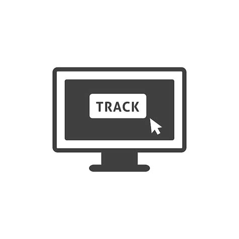 Premium Vector Tracking Monitor Icon In Black And White