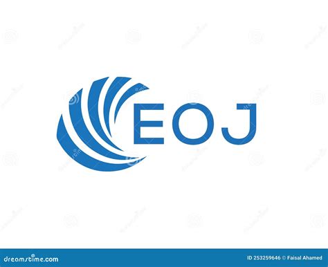 Eoj Letter Logo Design On White Background Eoj Creative Circle Letter