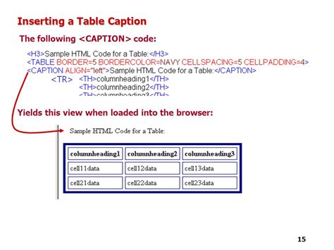 Html Table Code With Border Decoration Examples