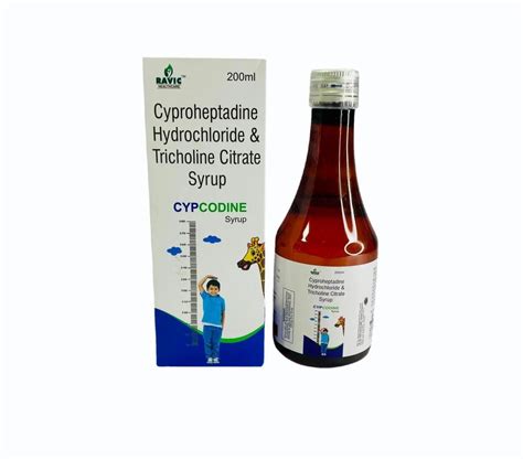 CYPROHEPTADINE HCL 2MG TRICHOLINE CITRATE SOLUTION 275MG CYPCODINE For Clinic 200 Ml At Rs 135