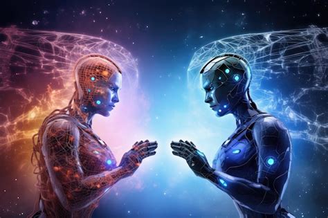 Premium AI Image Confrontation The Battle Of The Chatbot Of