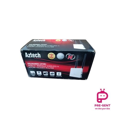 Stock Clearance Aztech Adsl2 300mbps Wireless N4 Pt Modem Router Dsl5028en Shopee Malaysia