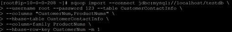 How To Import MySQL Data Into HBase Using Sqoop