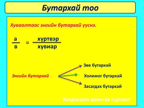 Энгийн бутархайг хасах Хоцрогдол Арилгах Сургалт