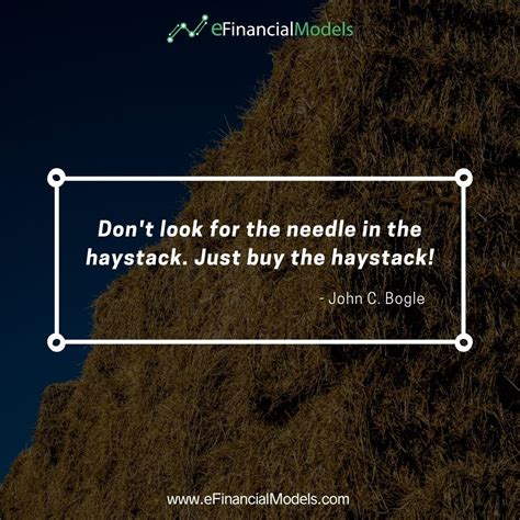 Dont Look For The Needle In The Haystack Just Buy The Haystack