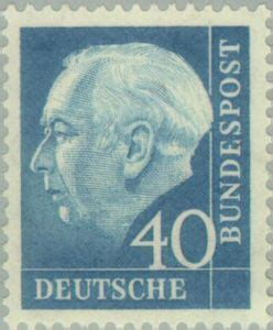 Stamp Prof Dr Theodor Heuss 1884 1963 1st German President Germany Federal Republic