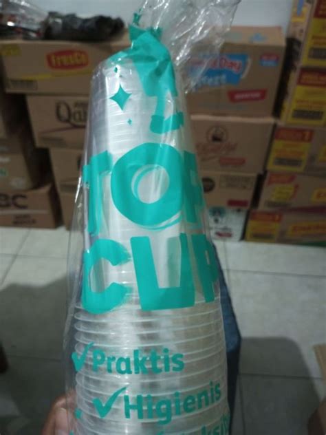 Cup Gelas Plastik Datar Top 22 Oz Isi 50 Pcs Lazada Indonesia