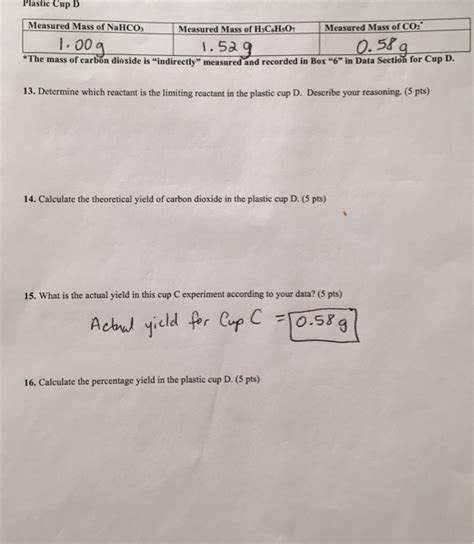 Solved Determine Which Reactant Is The Limiting Reactant In Chegg