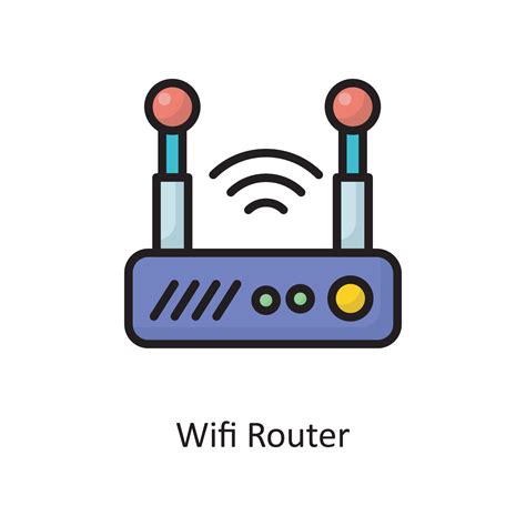 Wifi Router Vector Filled Outline Icon Design Illustration Cloud