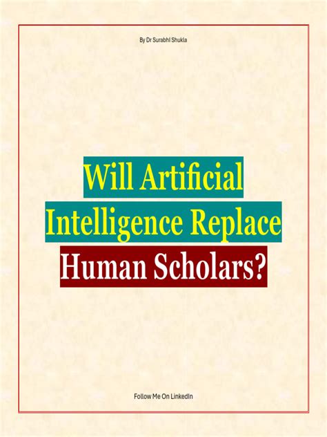 Will Artificial Intelligence Replace Human Scholars Pdf Artificial