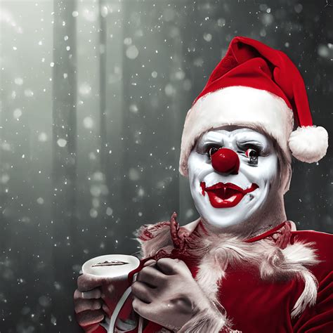 Scary Evil Clown Santa Graphic · Creative Fabrica