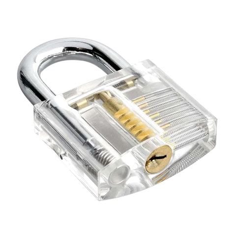 1Pc Clear Crystal Transparent Cutaway Locks Inside View Practice
