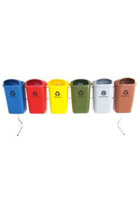 St11 Coleta Seletiva 6 Lixeiras 50 Litros Acessórios Lixeira Conjunto