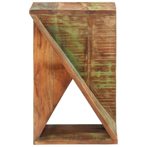 Mesa Auxiliar Madera Maciza Reciclada 35x35x55 Cm Leroy Merlin