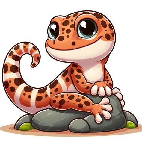 Premium Vector Beautiful Cute Gecko Vector Cartoon Illustration