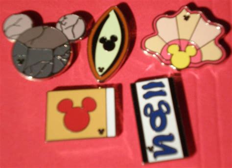 Wdw Complete Set Of Disney Resorts Disney Pins 2010 Hidden Mickey Cast