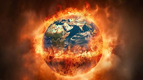 Premium Ai Image Apocalyptic Inferno Burning Earth In The Abyss