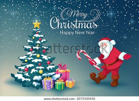 Santa Claus Christmas Tree Ts Merry Stock Vector Royalty Free