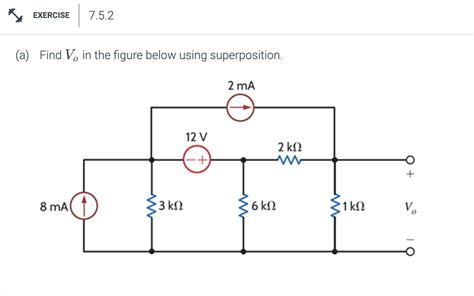 Solved Exercise A Find Vo In The Figure Below Using Chegg
