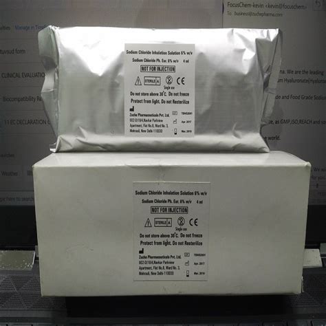 Hypertonic Saline For Inhalation Sodium Chloride For Commercial Packaging Type Plastic