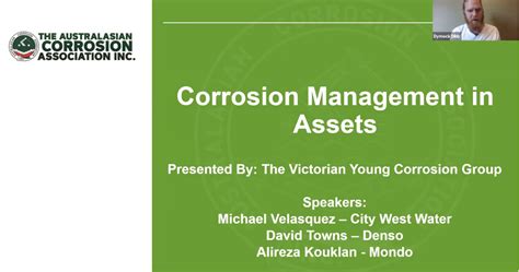 Corrosion Management In Assets VIC Branch YCG The Australasian