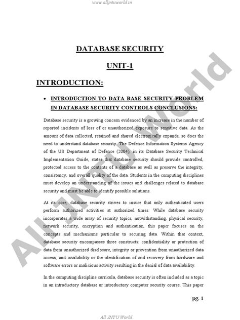 Database Security Pdf Databases Computer Security