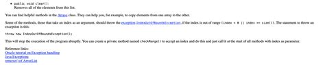 Solved Public Void Clear Removes All Of The Elements From