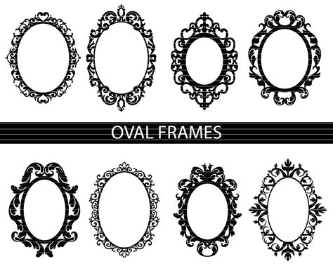 Antique Oval Frame Silhouette