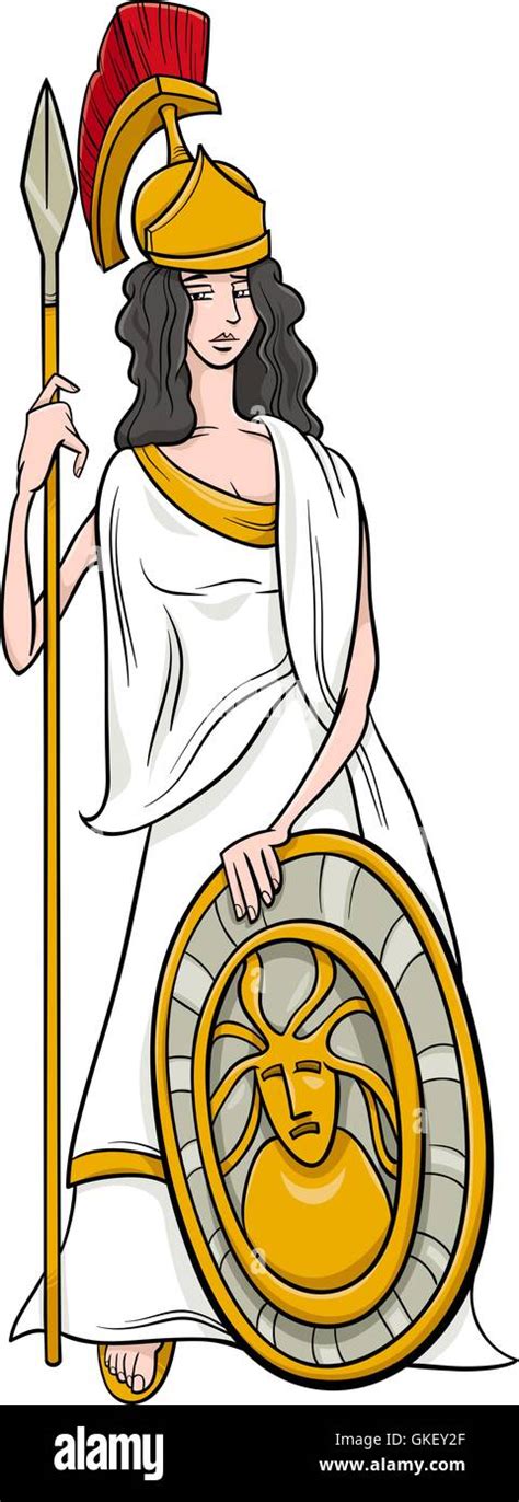 Athena Diosa Griega De La Sabiduria Dibujo