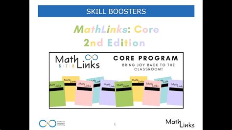 10 Mathlinks Skill Boosters Youtube