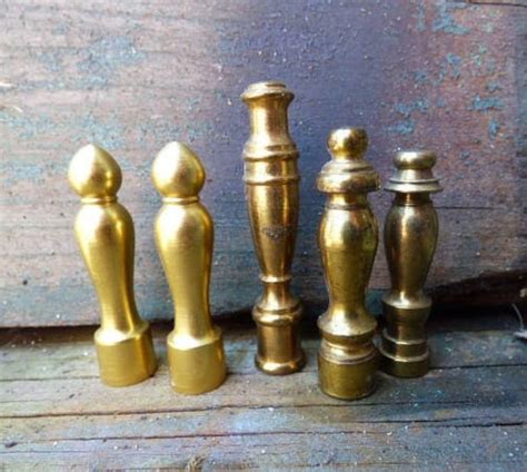 Items Similar To 5 Vintage Brass Finials Lamp Light Post Finial