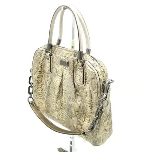 Coach Kristin 15364 Beige Glitter Python Totecrossbo Gem