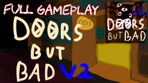 Doors But Bad V2 Full Walkthrough Roblox Youtube