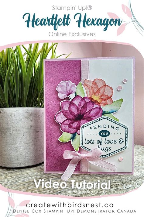 Heartfelt Hexagon Colour Challenge Hexagon Cards Floral Cards Hand