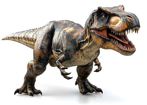Realistic T Rex Model Roaring In A Dynamic Pose Stock Illustration Illustration Of