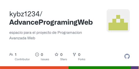 Github Kybz Advanceprogramingweb Espacio Para El Proyecto De Programacion Avanzada Web