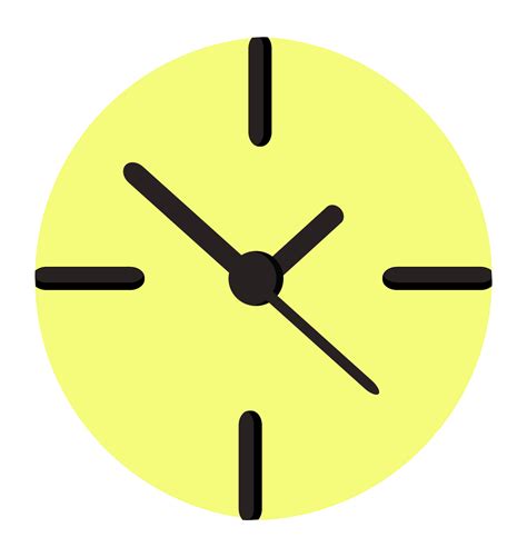 Wall Clock Yellow Color Element For Decoration 12896528 Png