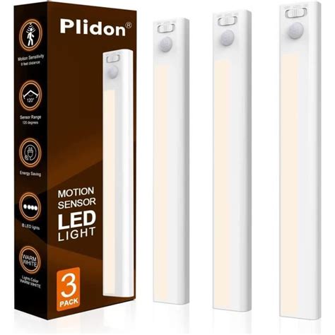 AJW Lampe Placard LED Detecteur Mouvement Lumiere Sous Meuble Cuisine Sans Fil Bande Lumineuse