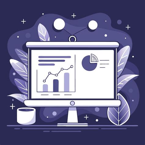 a computer displaying graphs and charts in a modern design premium ai