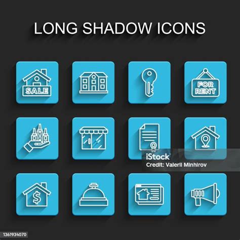 달러 기호 호텔 서비스 벨 매달려 표지판 판매 온라인 부동산 집 메가 폰 시장 상점 위치 및 계약 아이콘세트 하우스 벡터 Crash Site에 대한 스톡 벡터 아트 및 기타