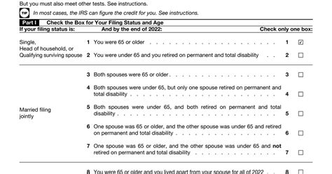 Irs Form 1040 Schedule R 2022 Credit For The Elderly Or The Disabled