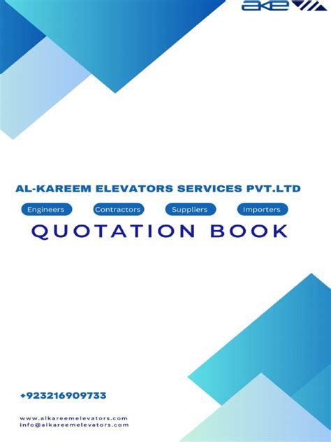 Passenger Lift Quotation Pdf Elevator Manufactured Goods