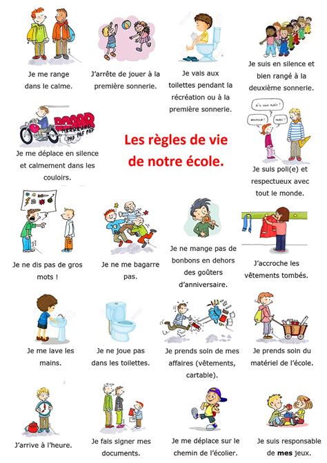 Règles De Vie Ensemble Scolaire Bignon Regle De Vie Règles De Vie Maternelle Règles De
