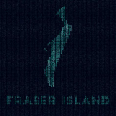 Digital Lobos Island Logo Island Symbol In Hacker Style Binary Code Map