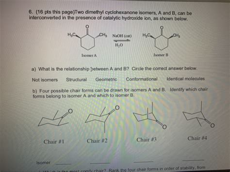 Solved 6 16 Pts This Pagetwo Dimethyl Cyclohexanone