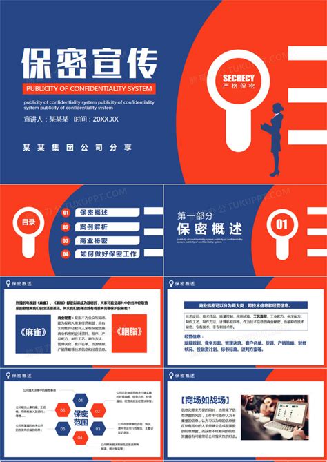 公司商业机密保密宣传动态PPT模板下载 熊猫办公