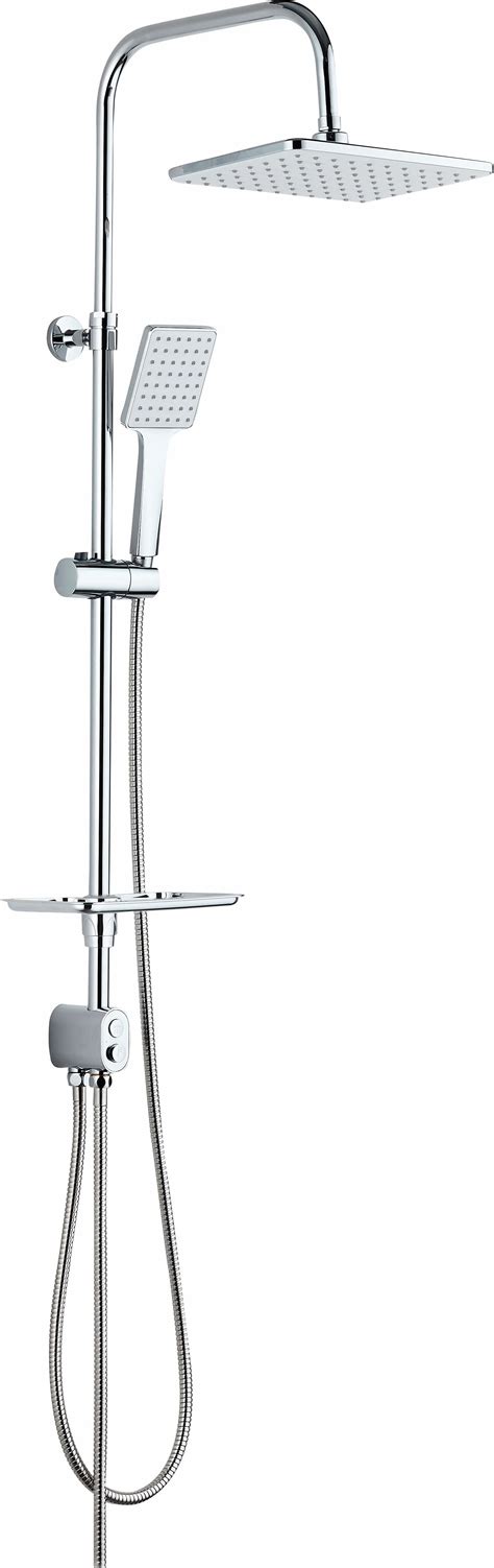 Душевая стойка ESKO ST1450 хром, штанга 130 см, шланг двойная оплетка ...
