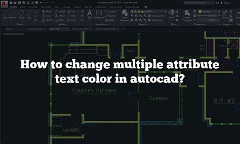 How To Change Multiple Attribute Text Color In Autocad