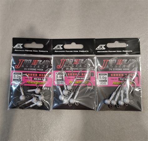 HOOK JK ROUND HEAD JIG HEAD 2X STRONG HOOK RH 5G 1StopFishing