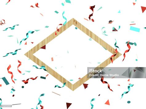 빨간 파란 리본 공중 부양 3d 렌더링 훈장의 기하학적 인 목 제 구조 그룹 3차원 형태에 대한 스톡 사진 및 기타 이미지 3차원 형태 각도 개념 Istock